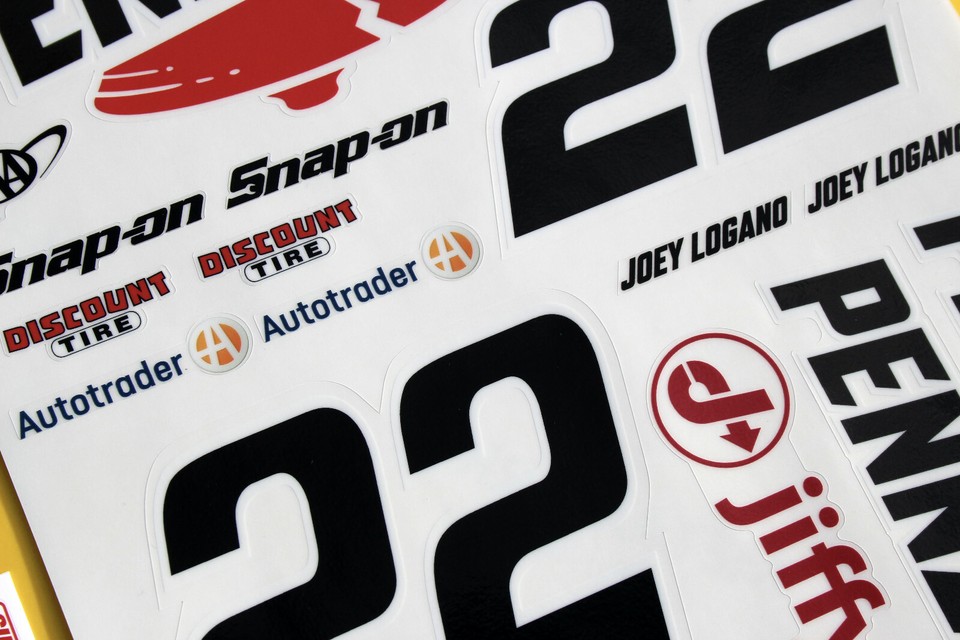 RC Nascar 10th scale 'PENNZOIL' car 22 Logano stickers decals | eBay