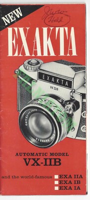 Vintage EXAKTA VX-IIB Brochure | eBay