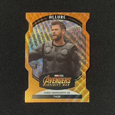 2022 Upper Deck Marvel Allure Chris Hemsworth as Thor Orange Slice #75 ...