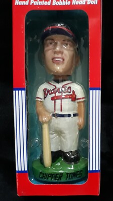 CHIPPER JONES. ATL BRAVES. 2001 HAND PAINTED BOBBLEHEAD. FIGURINE ...