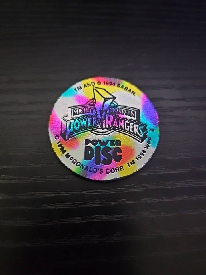 Vintage Mighty Morphin Power Rangers Rare McDonald's Pog Slammer 1994 ...