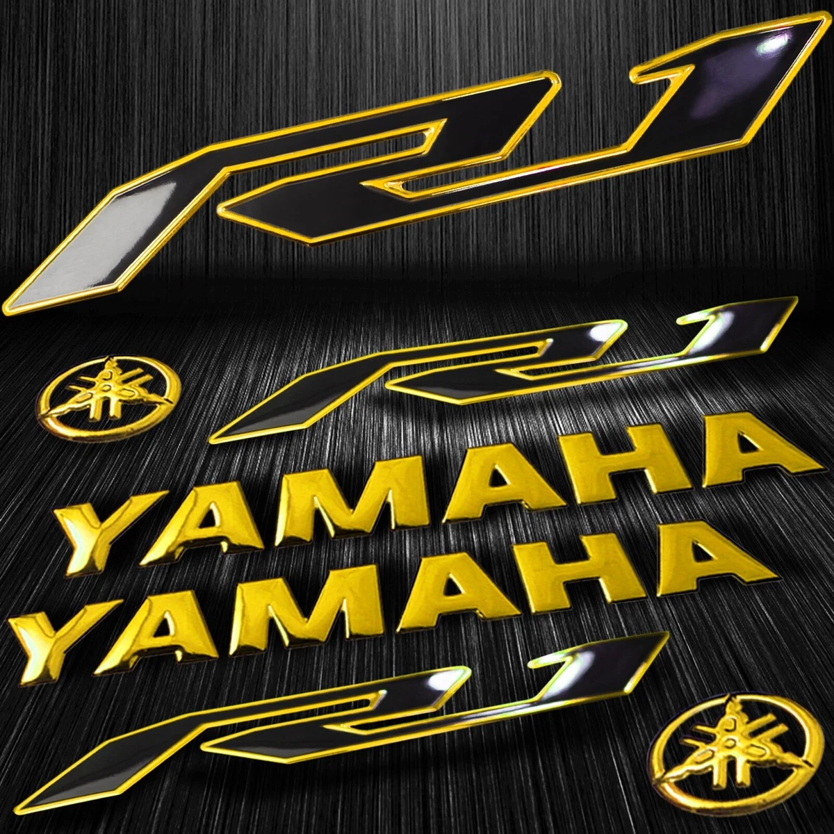 Black Gold Yamaha R1 Decal