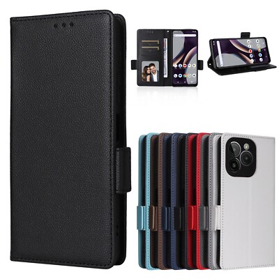 For BLU G54, Luxury Wallet Flip Leather Stand Card Slots Soft TPU Case ...