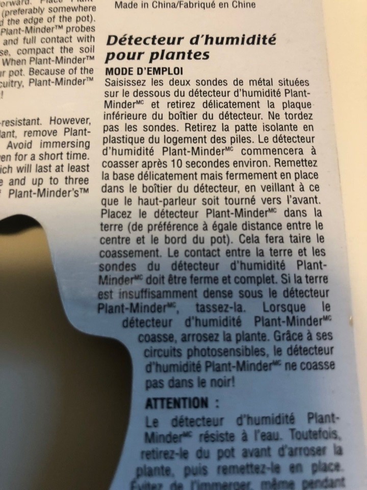 Special Online Sale Plant Moisture Detector "Plant Minder" Get Healthy ...