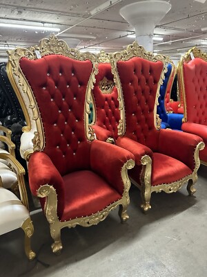 Throne King 70" Tall Handcrafted Wedding Party Throne Chair - Red ...