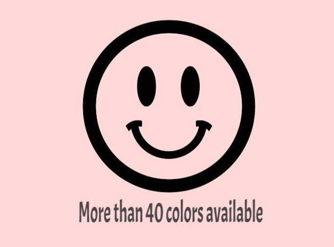 Smiley Face Die Cut Sticker Vinyl DIY Decal for Cup Car Window Tumbler ...
