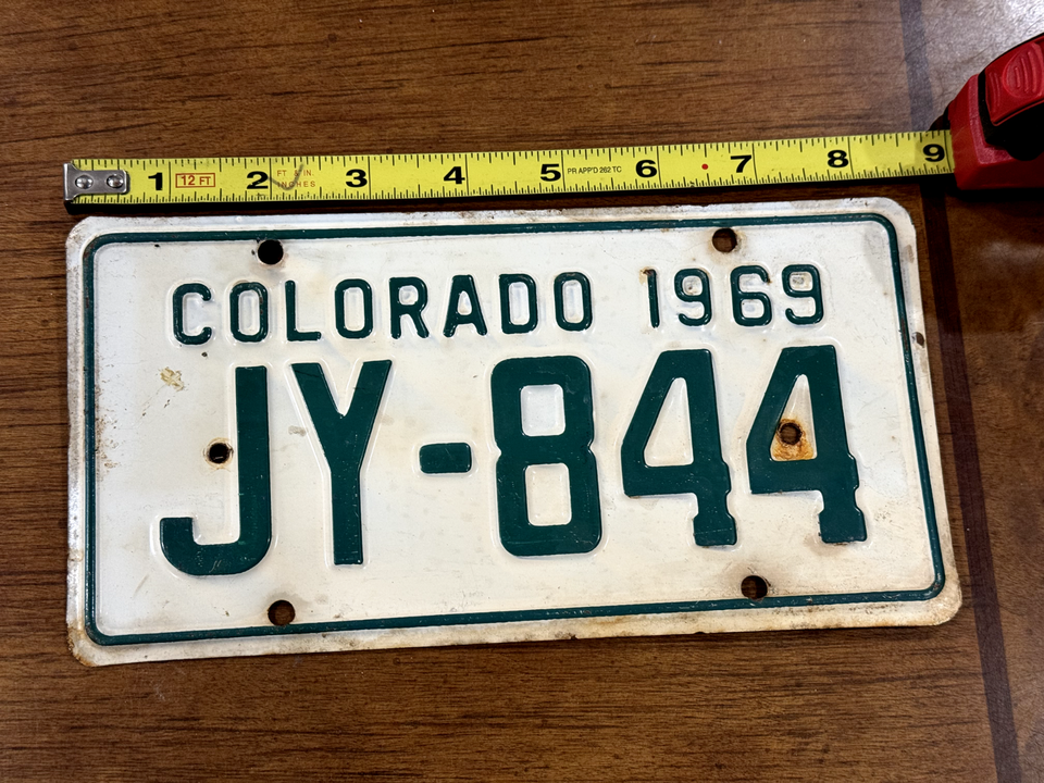 Vintage Antique 1969 CO Colorado Motorcycle License Plate T-1061 | eBay