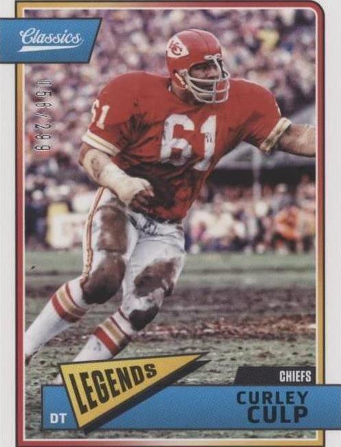 2018 Panini Classics - Legends Curley Culp #139 Red Back /299 for sale ...