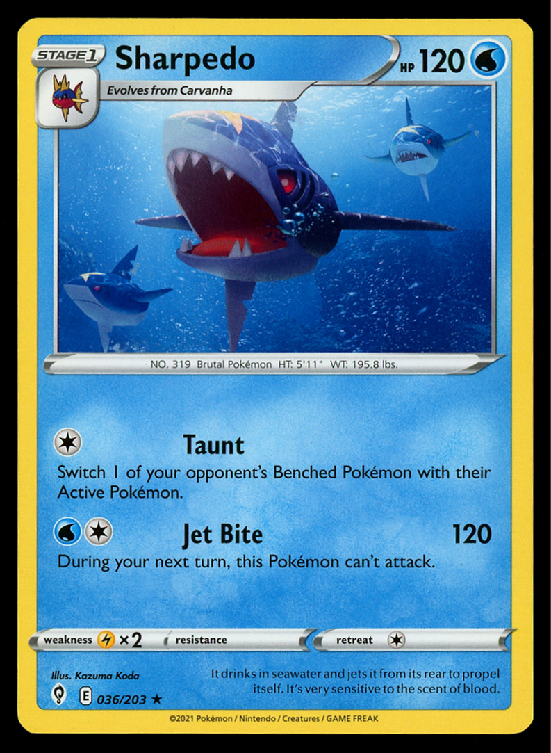 Pokemon Sharpedo Card