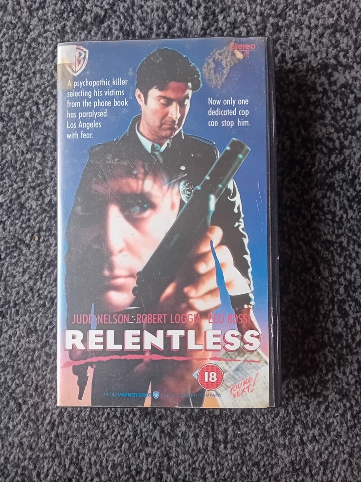 Relentless VHS Cert 18 Video Tape Judd Nelson Warner BROS | eBay UK