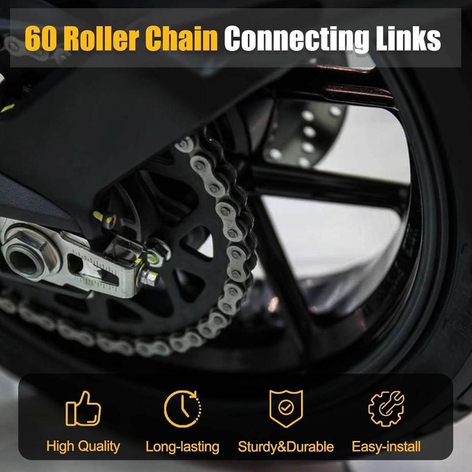 5pcs #60 Roller Chain Connecting Links Master Connector Link - 5 Pack ...
