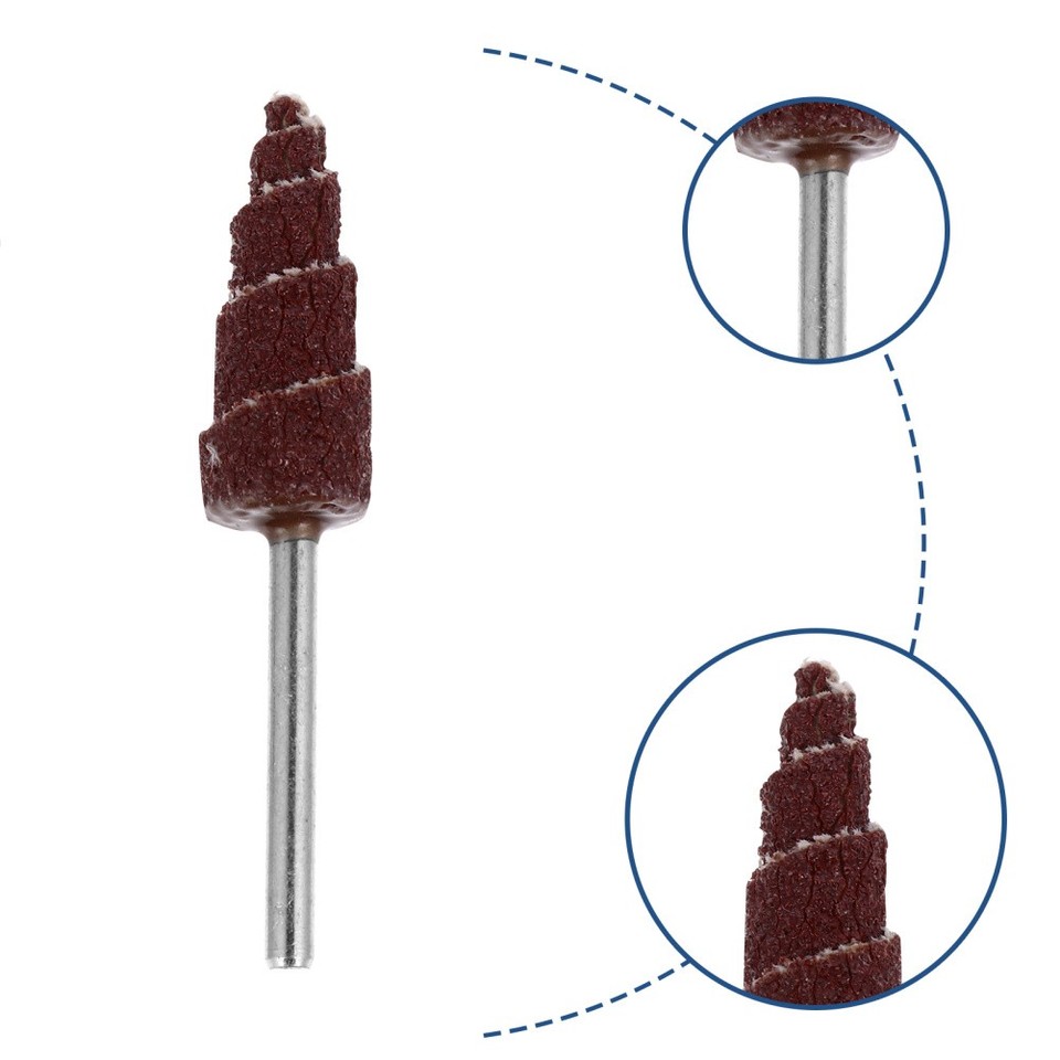 20pcs Cone Shape Abrasive Flap Wheel with Handle for Deburring Sanding ...