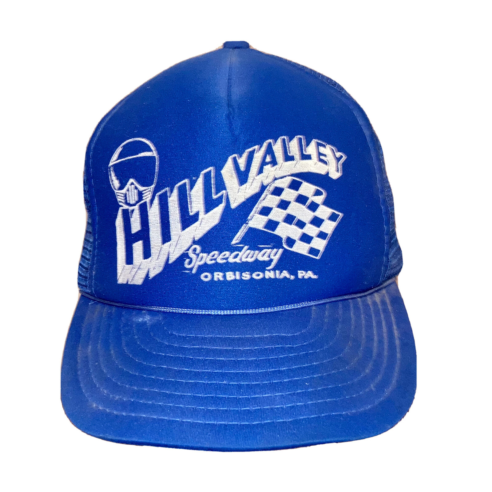 Vintage Sportsman Brand Blue PA Speedway Foam Mesh Snapback Trucker Hat ...