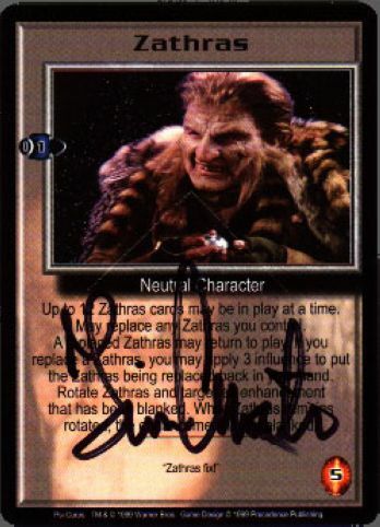 Babylon 5: Zathras (signed by Tim Choate) [Psi Corps] [Lightly Played ...
