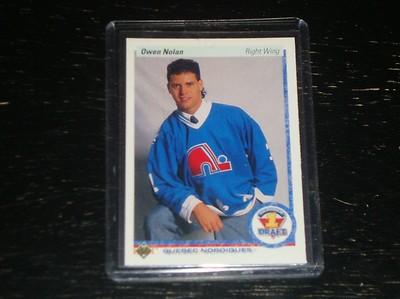 Owen Nolan 1991 Quebec Nordiques ROOKIE Hockey Card UPPER DECK RARE | eBay