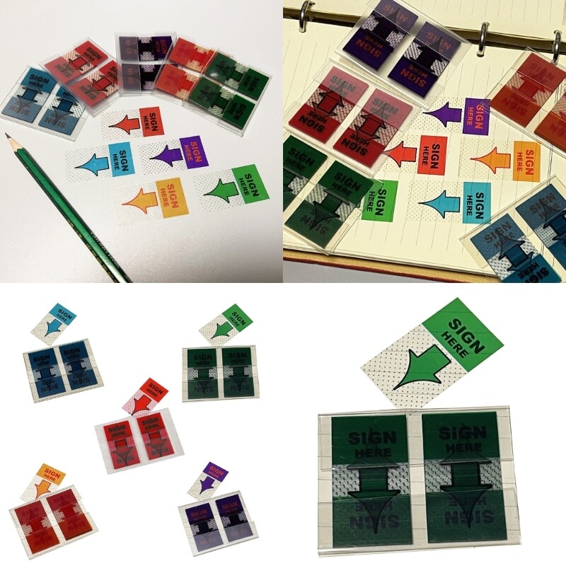 250Pcs Sign Here Tabs, Sign Date Stickers with Dispenser for Annotating ...