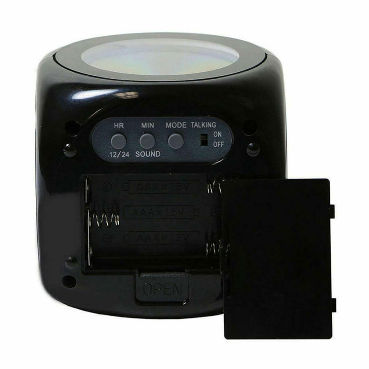 Digital LED Projection Alarm Clock Projector Voice Talking Time ...