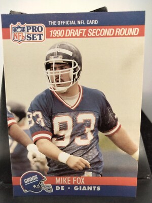 1990 Pro Set Mike Fox RC New York Giants #720 | eBay