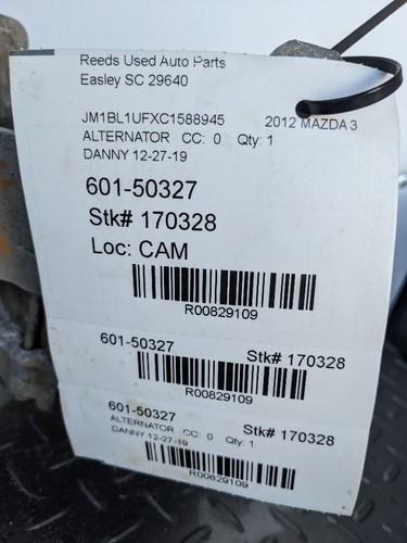 Alternator 5 Speed VIN F 8th Digit Fits 10-13 MAZDA 3 829109 | eBay