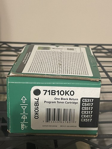 Lexmark 71B10K0 Return Program Toner Cartridge - Black for sale online ...