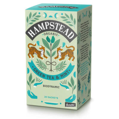 Hampstead Tea Mint Green Tea Organic Demeter 20 Bags x 4 Pack | eBay UK