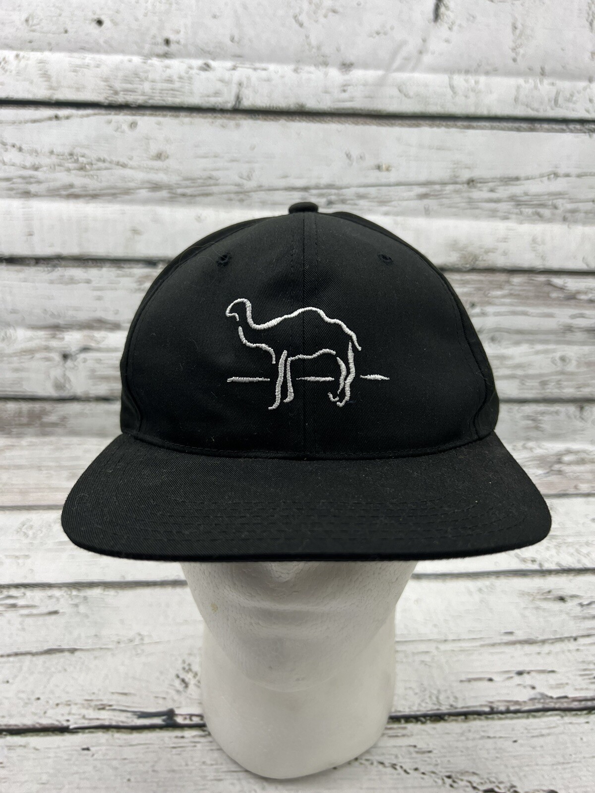 VTG Camel Cigarettes Embroidered Logo Spell Out Black… - Gem