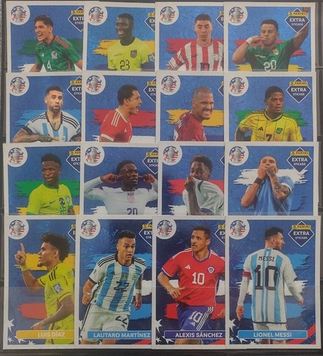 Brazil version 2024 Panini Extra Sticker Copa America Full Set Blue 16 ...
