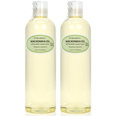 Premium 100% Pure Organic Cold Pressed Macadamia Nut Oil 2 oz up to 7 ...