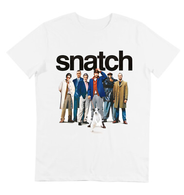 T-SHIRT BLANC SNATCH - GUY RITCHIE SNATCH MOVIE POSTER TEE-SHIRT - GL ...