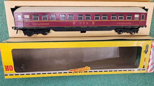 FLEISCHMANN 33235 DSG SCHLAFWAGEN (DANISH) TRAIN PASSENGER CAR HO ...