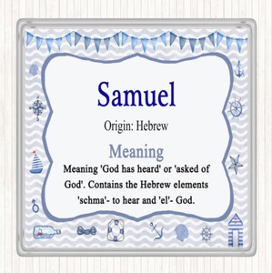 Samuel Name Meaning Drinks Mat Coaster Nautical | eBay