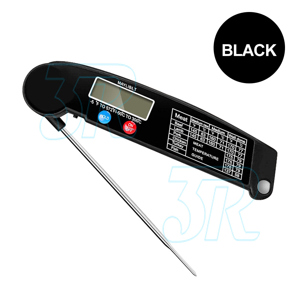 Foldable Digital Cooking Food Thermometer Probe Temperature Kitchen BBQ ...
