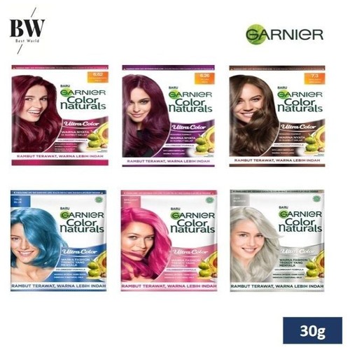 Garnier Natural Hair Color / Vibrant Color in Sachets (20g+20ml) x 10 ...