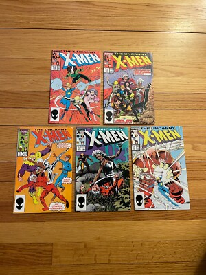 Uncanny X-Men #215 #216 #217 #218 #219 Marvel Comics 1987 COMBINE ...