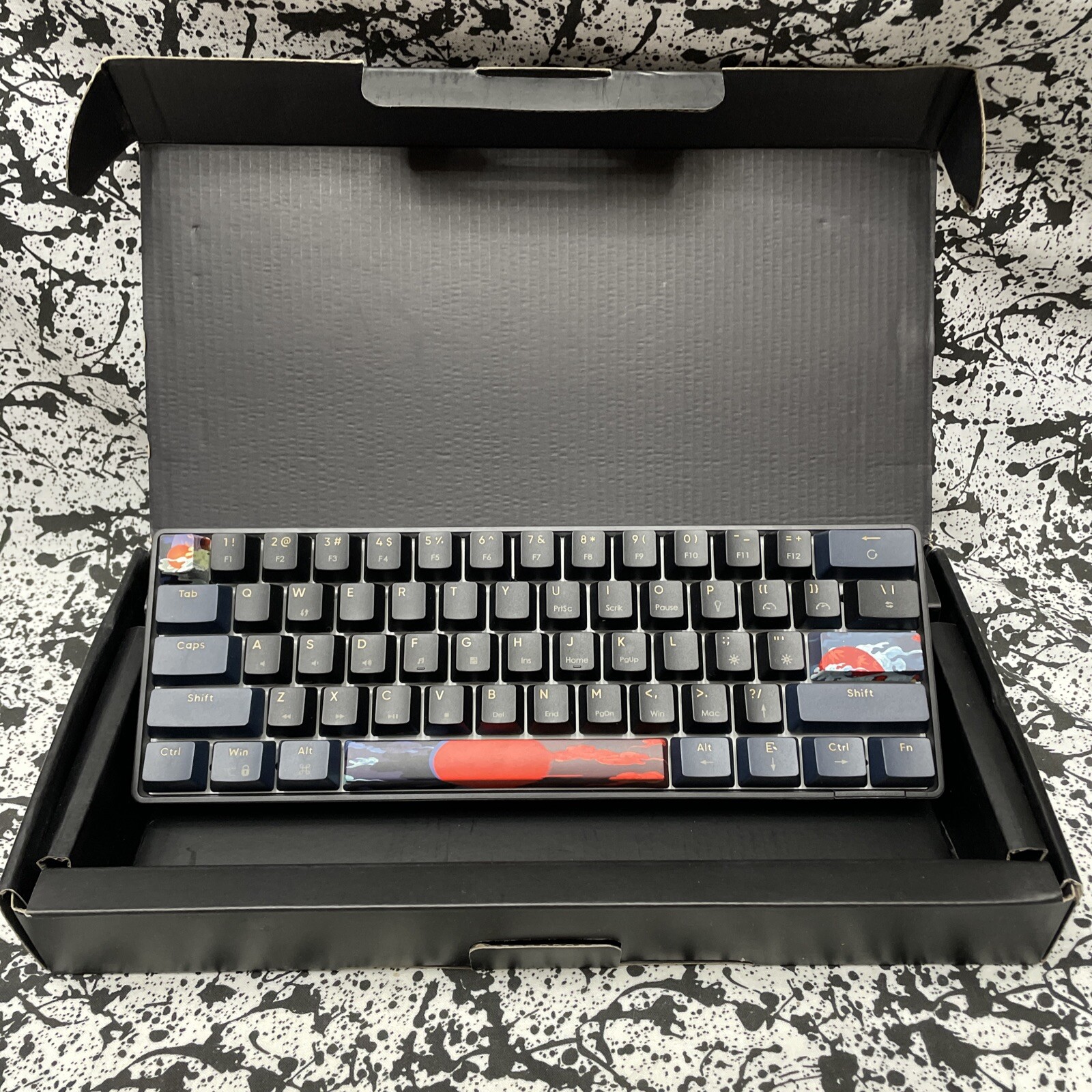 SURMEN Mechanical Gaming Keyboard Lighted Japanese Sun Black GS61 Wired ...