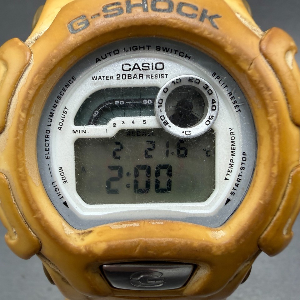 Casio G-Shock DW-004 Watch Men 48mm Digital Yellow Case Round Alarm New ...
