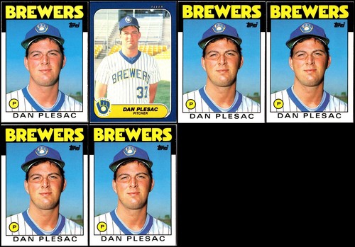 1986 Dan Plesac (6) Card Lot - LIMITED EDITION – A TRUE STATEMENT PIECE ...