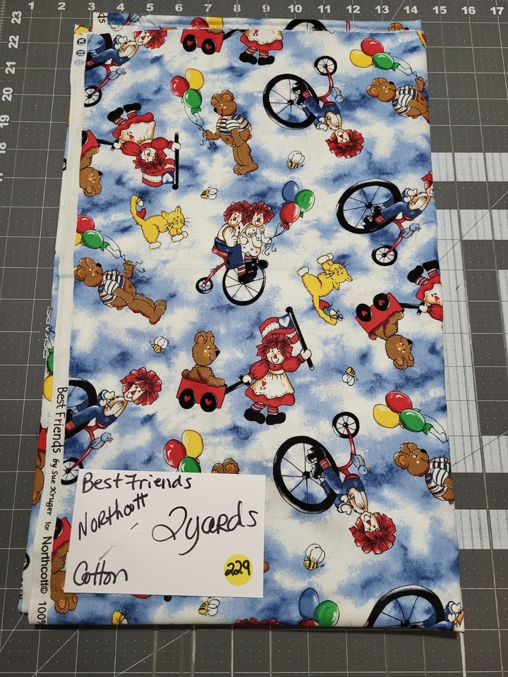 Raggedy Ann and Andy - Fabric by Northcott - BY THE YARD - Best Friends ...