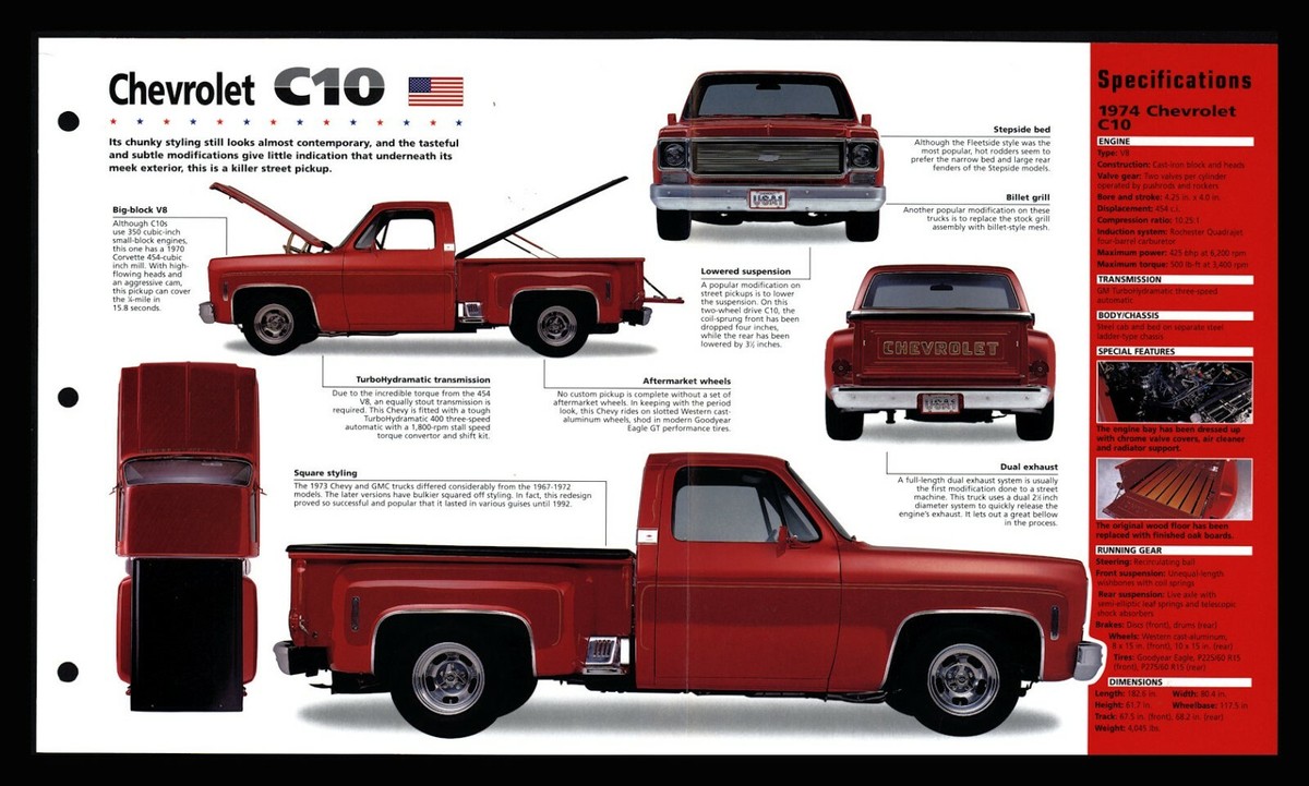 1970 Chevrolet C10 Dimensions