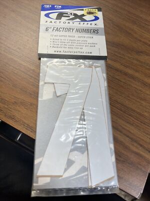 Factory Effex FX 6” White Factory Numbers 7 3 Pack 08-90057 12 Mil | eBay
