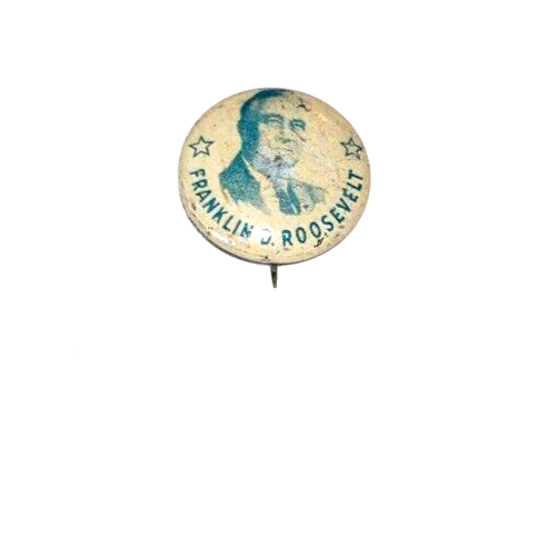 1936 FRANKLIN D. ROOSEVELT FDR PRESIDENT campaign pin pinback button ...