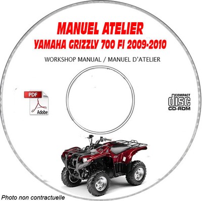 GRIZZLY 700 fi 09-10 - Manuel Atelier CDROM YAMAHA Anglais Support - CD ...