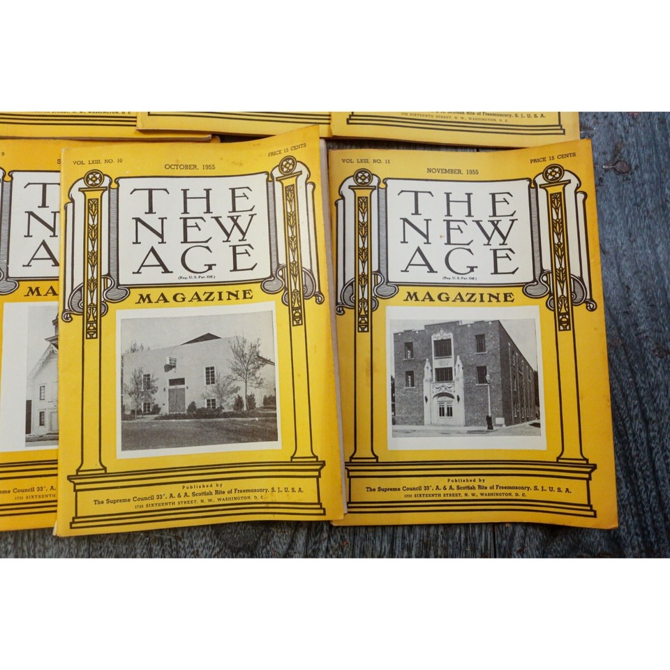 The New Age Magazine 1955 Supreme Council 33 Freemason Masonry Magazine ...