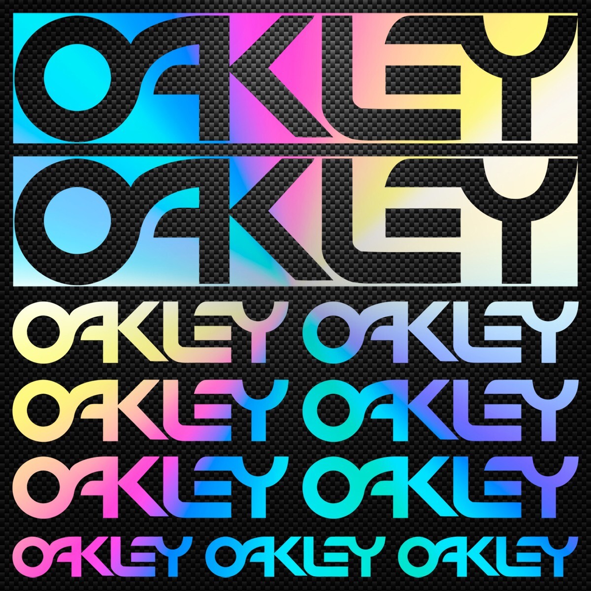OAKLEY - KIT Holographic Decals Stickers Sponsors Car Bike Motorcycle ...