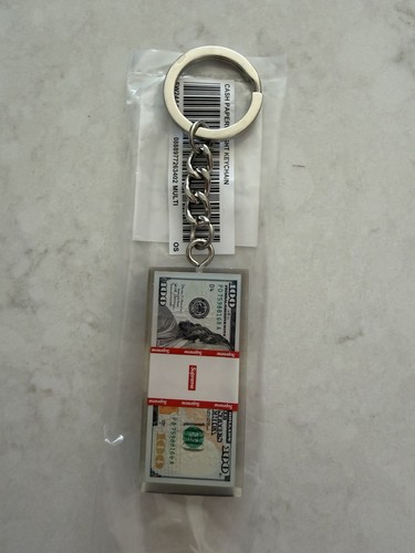 Supreme FW24 Cash Paperweight Keychain Hundred Dollar Bill Clear Money ...