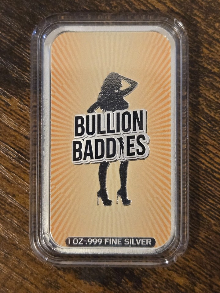 Bullion Baddies 💥 Series 6 💥 Sasha Spree 💥.999 1 oz Genuine Silver Bar ...
