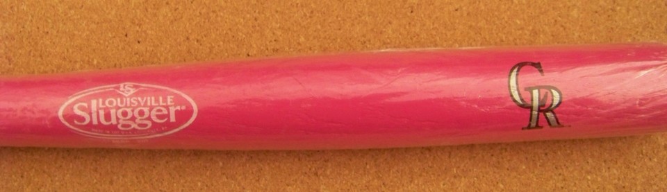 Colorado Rockies mini bat pink CR logo Louisville Slugger 18" 2019 MLB ...