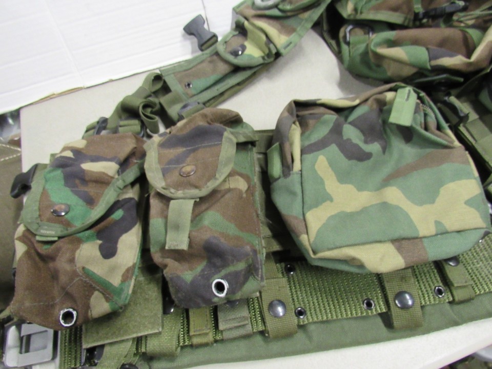 Blackhawk Old Gen H-Harness LBE Flotation Vest Rig w/ Camo Pouches NSW ...