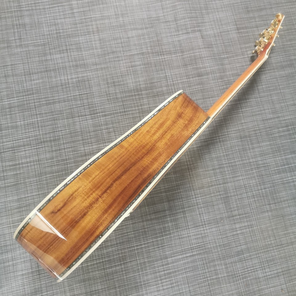 41 inch solid spruce back side panel KOA wood black finger acoustic ...