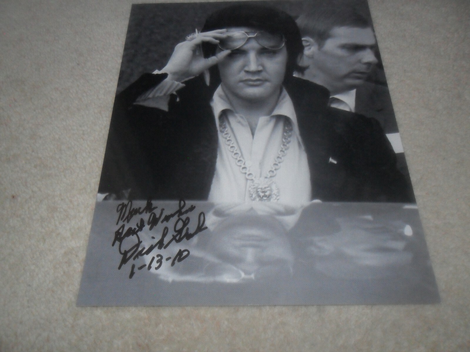 DICK GROB (ELVIS PRESLEY'S HEAD OF SECURITY) AUTOGRAPHED SIGNED PHOTO ...